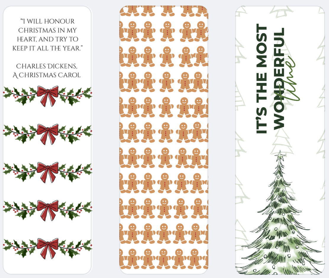 Printable Christmas Bookmarks – Edify Write